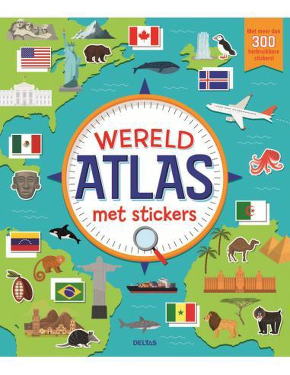 Wereld Atlas met stickers – Poppedijn